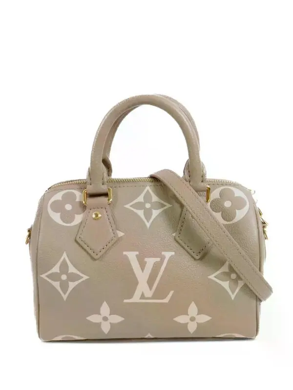 LOUIS VUITTON 20 Speedy Bandoulière Monogram Empreinte Handbag - Neutrals