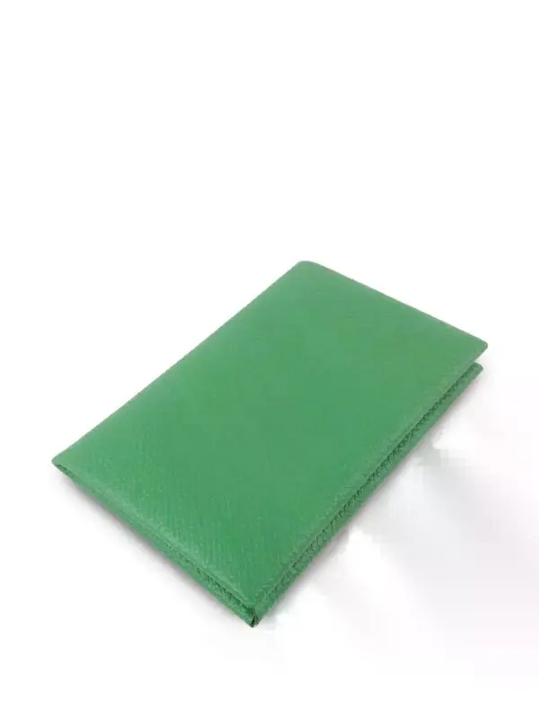 Hermès Calvi Epsom Card Holder - Green