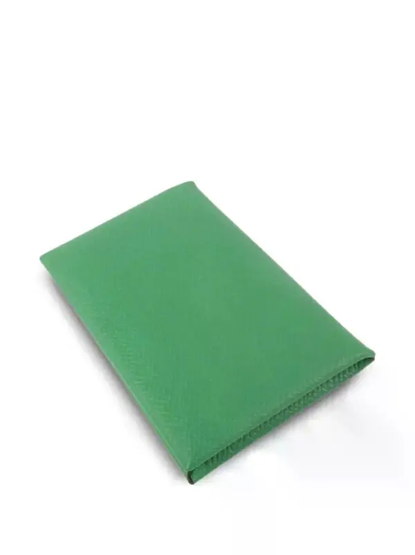 Hermès Calvi Epsom Card Holder - Green