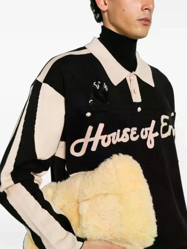 HOUSE OF ERRORS Logo-embroidered Polo-collar Polo Shirt