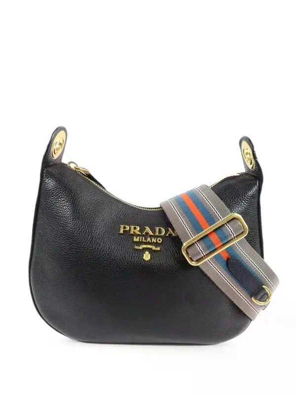 Prada Vitello Phenix Shoulder Bag - Black