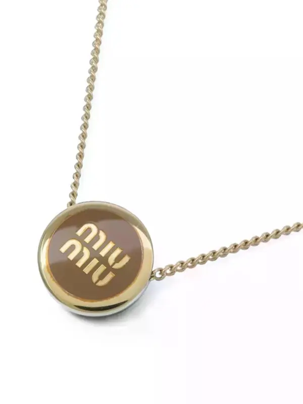 Miu Miu Logo Pendant Necklace
