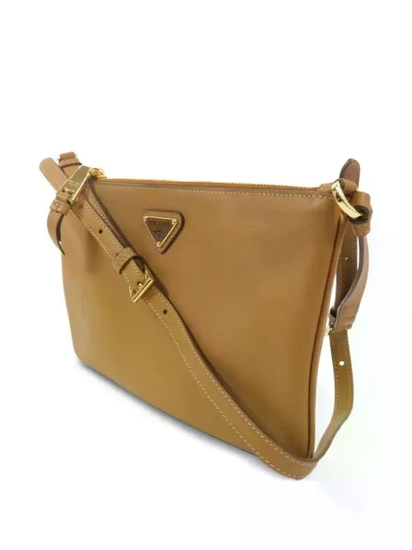 Prada Enamel Triangle Logo Shoulder Bag