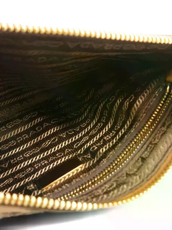 Prada Enamel Triangle Logo Shoulder Bag