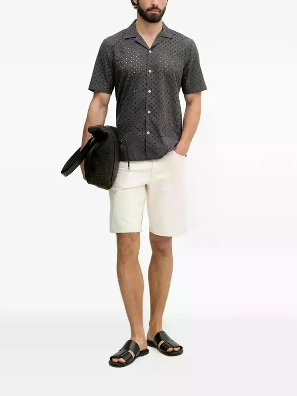 LINDBERGH Broderie-anglaise Camp-collar Shirt