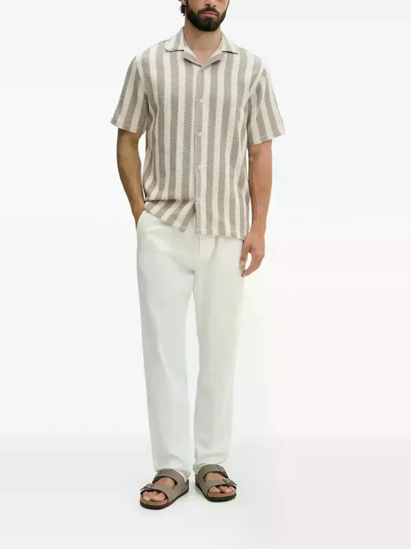 LINDBERGH Vertical-stripe Short-sleeve Shirt