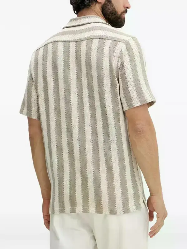 LINDBERGH Vertical-stripe Short-sleeve Shirt