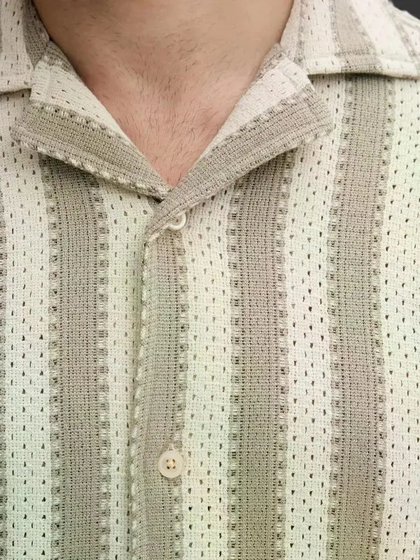LINDBERGH Vertical-stripe Short-sleeve Shirt
