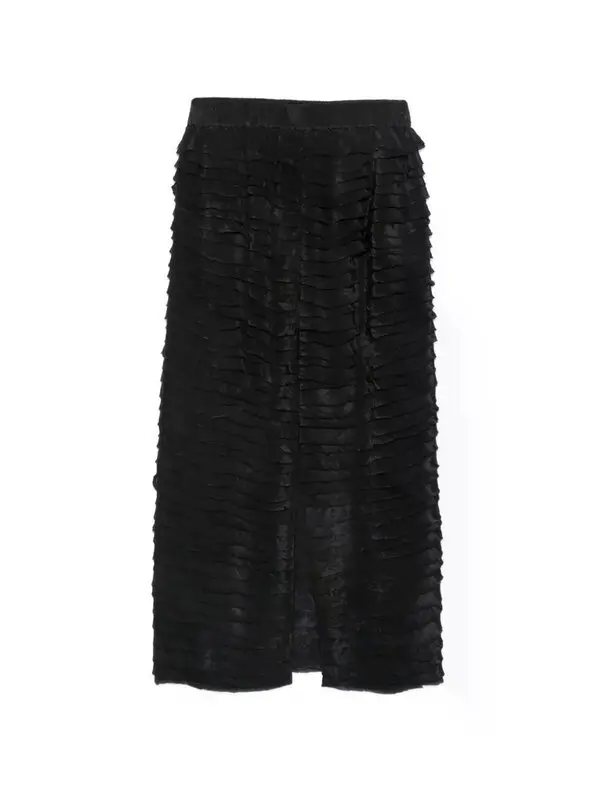 ALYSI Lunga Tiered Ruffled Midi Skirt