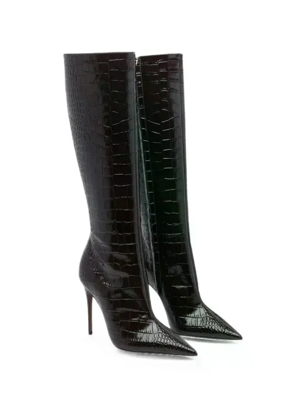 Paris Texas Vera Croc-effect Stiletto Boots