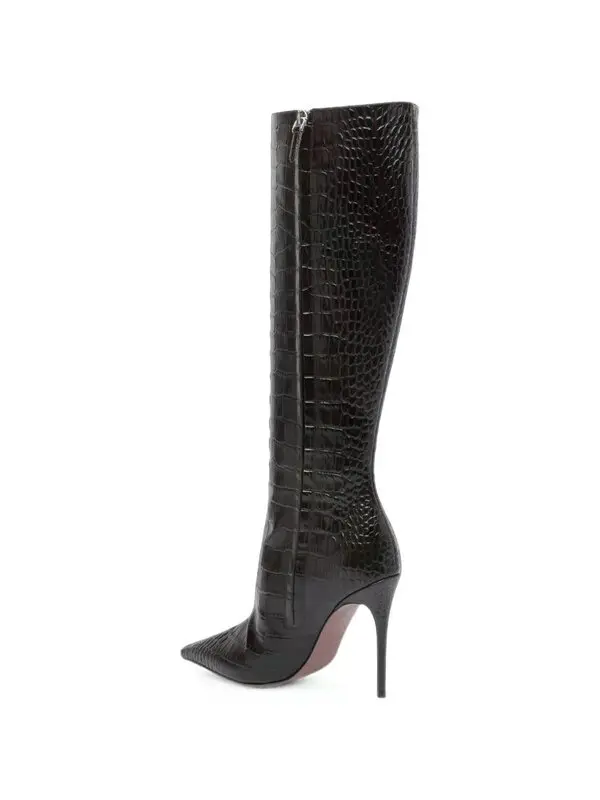 Paris Texas Vera Croc-effect Stiletto Boots