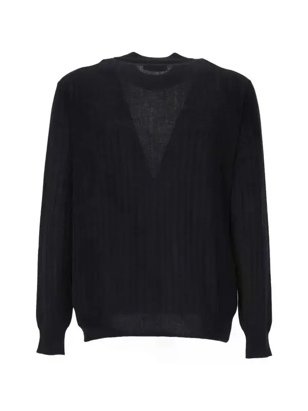 LARDINI Ribbed-knit Virgin Wool Sweater