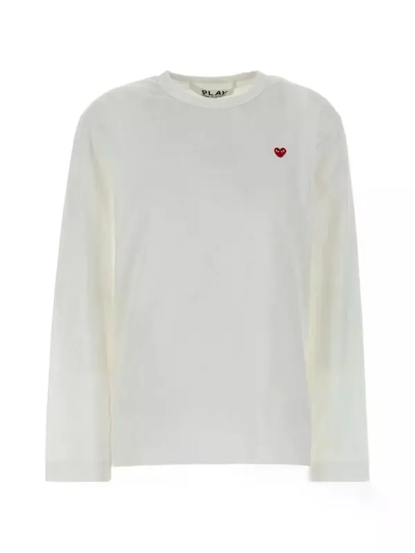 Play Comme Des Garcon Heart-patch Long-sleeve T-shirt