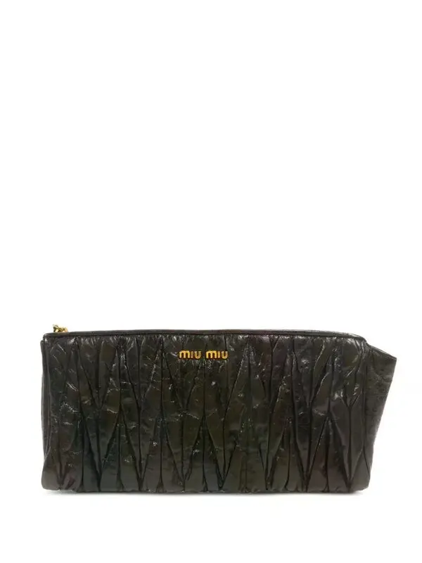 Miu Miu Matelassé Leather Clutch Bag