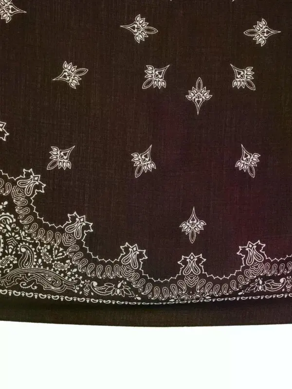 Destin Paisley-print Bandana Scarf - Brown