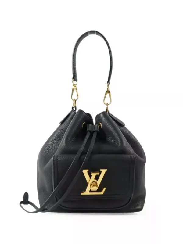 LOUIS VUITTON Lockme Bucket Leather Tote Bag
