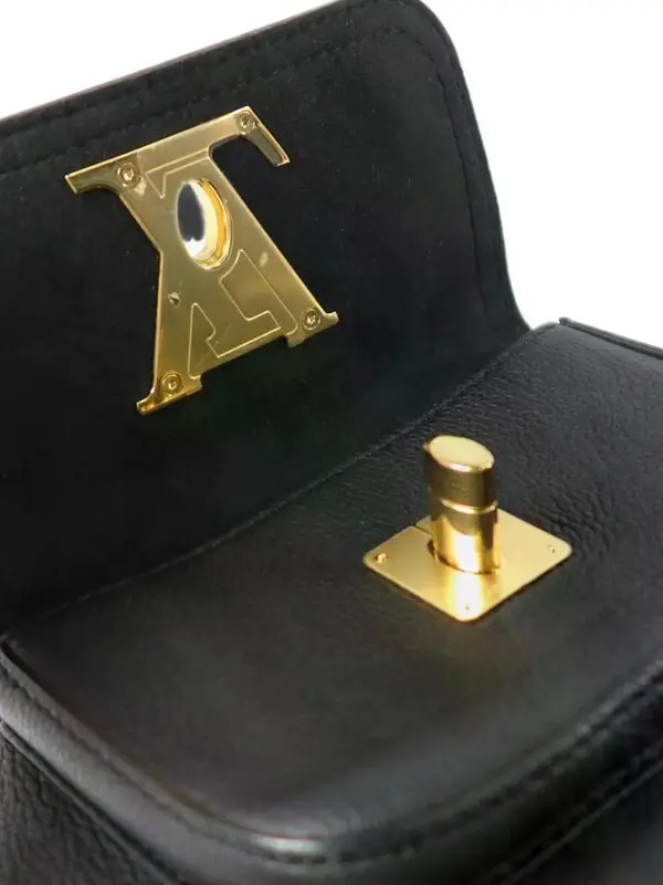 LOUIS VUITTON Lockme Bucket Leather Tote Bag - Black