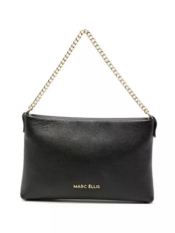 MARC ELLIS Ester Do Logo-plaque Chain-link Shoulder Bag - Black