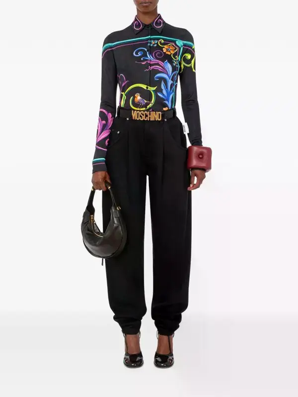 Moschino Floral-print Long-sleeve Shirt