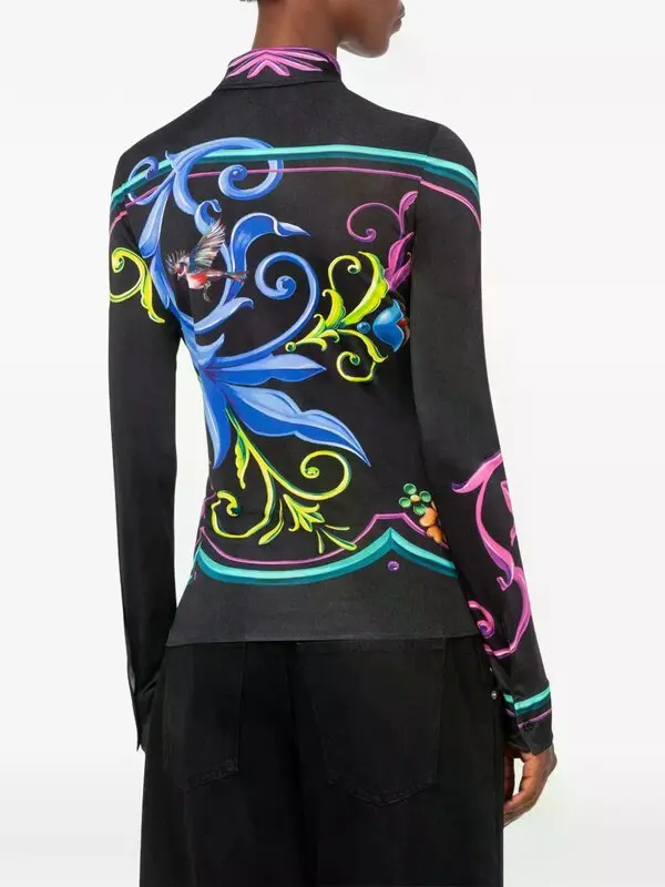 Moschino Floral-print Long-sleeve Shirt