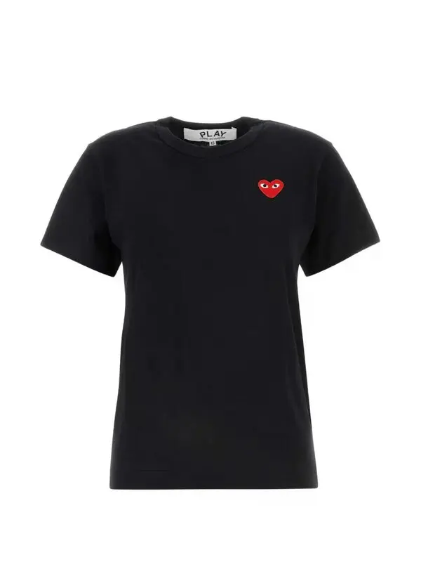 Play Comme Des Garcon Heart-patch T-shirt
