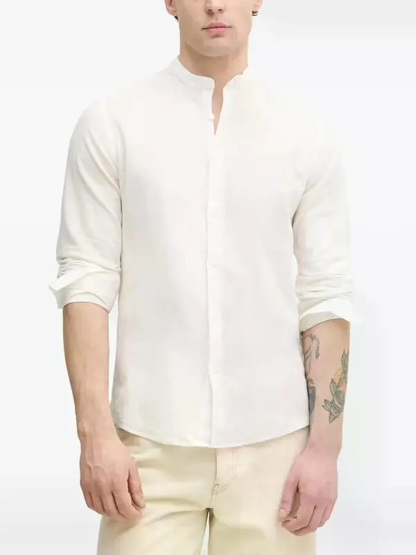 LINDBERGH Band-collar Long-sleeve Shirt