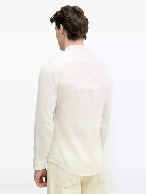 Lindbergh Band-collar Long-sleeve Shirt