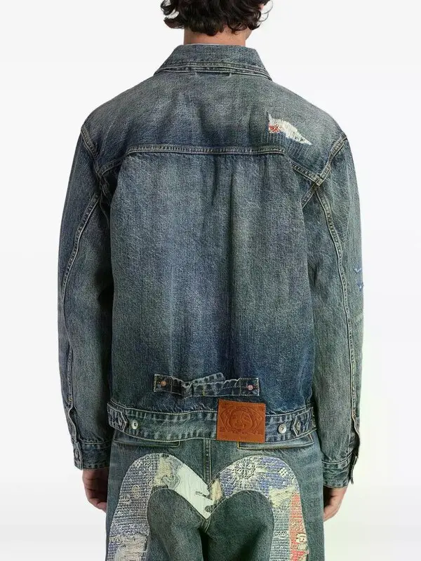 EVISU Patchwork Seagull Denim Jacket