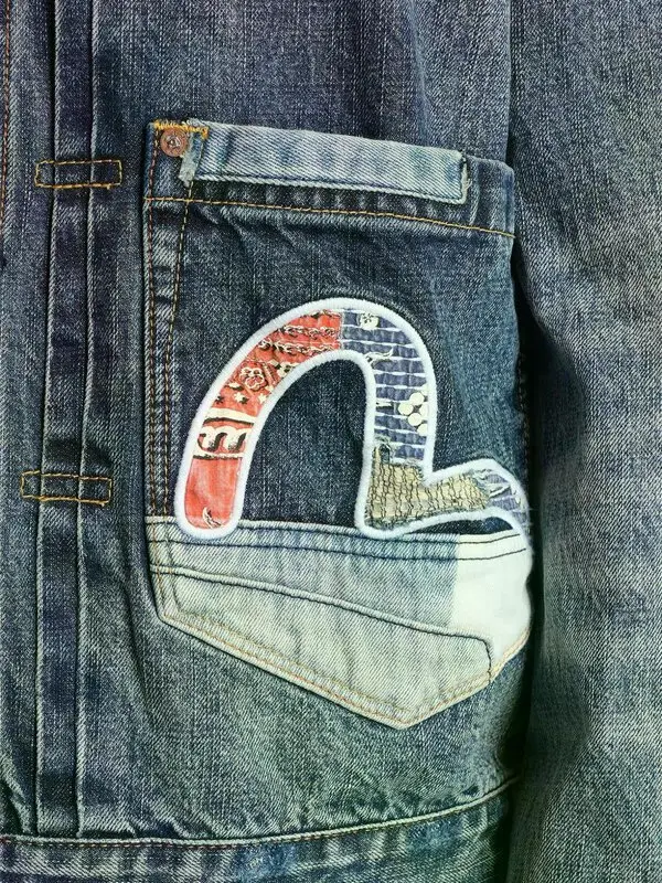 EVISU Patchwork Seagull Denim Jacket