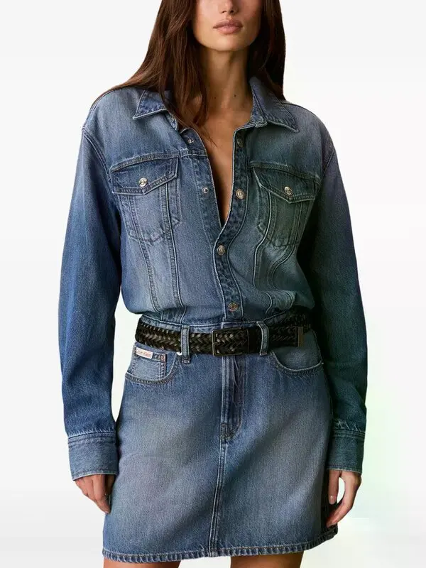 Calvin Klein Button-up Denim Mini Dress