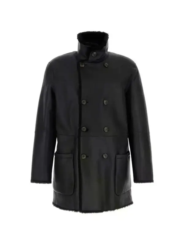 Giorgio Armani Double-breasted Shearling Coat