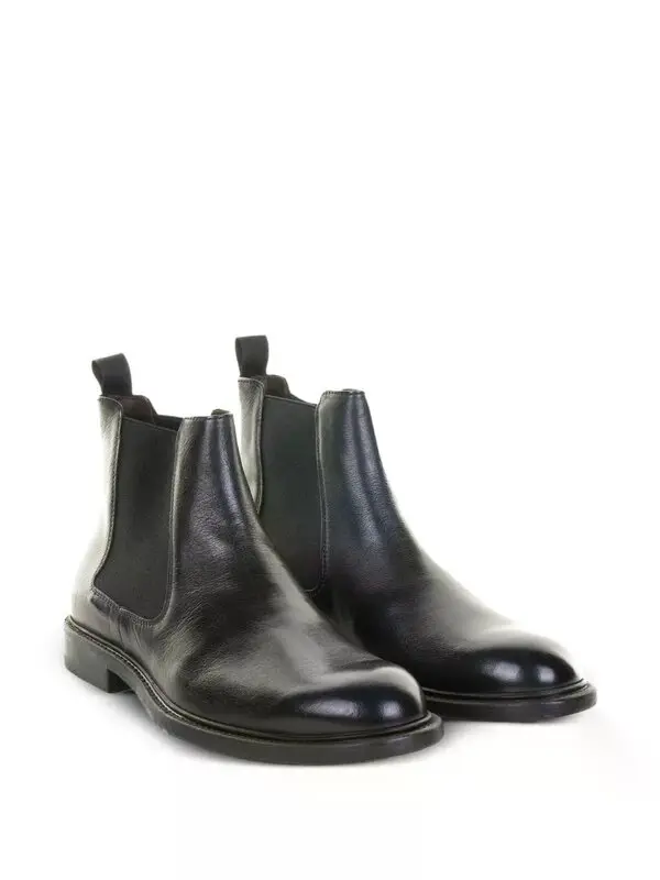 FRANCO FEDELE Leather Chelsea Boots - Black