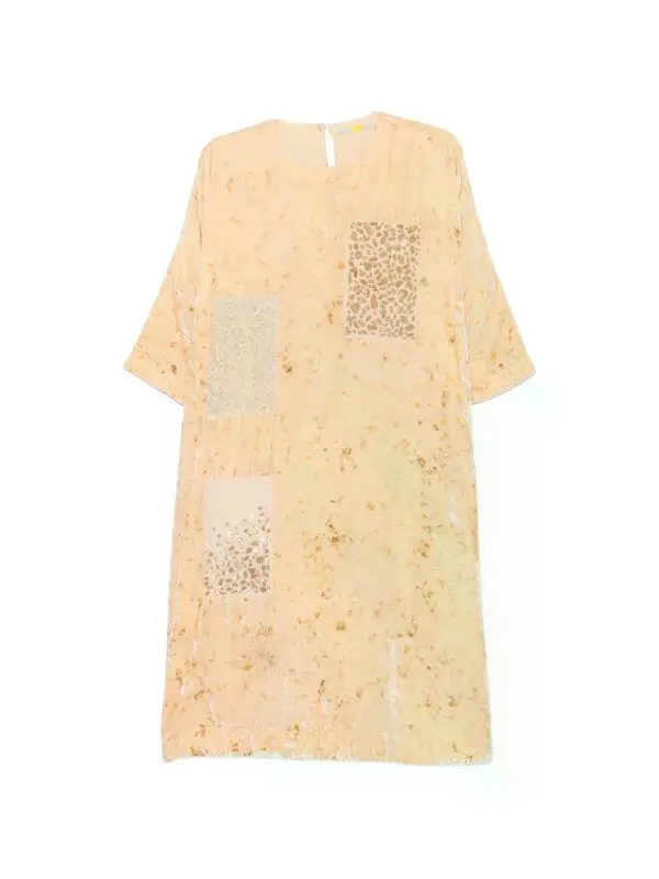 AODRESS Sequin-embellished Patchwork Midi Dress
