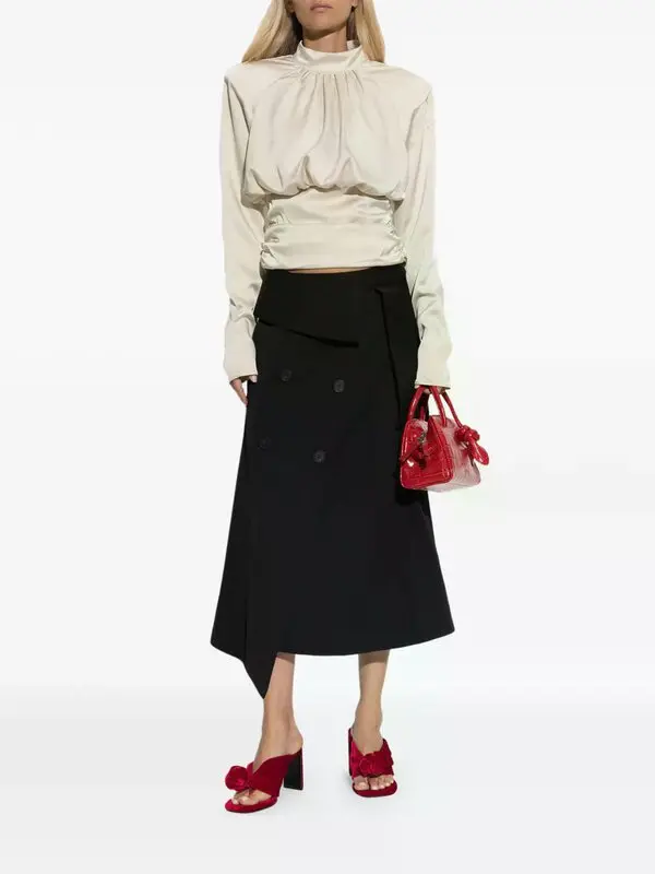 RÓHE Double-breasted Asymmetrical Midi Skirt