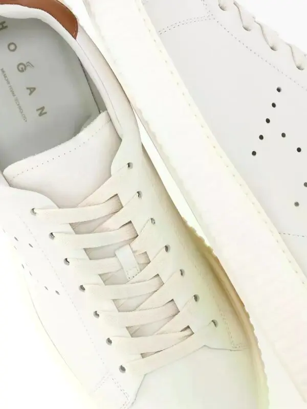Hogan H-stripes Perforated Sneakers - White