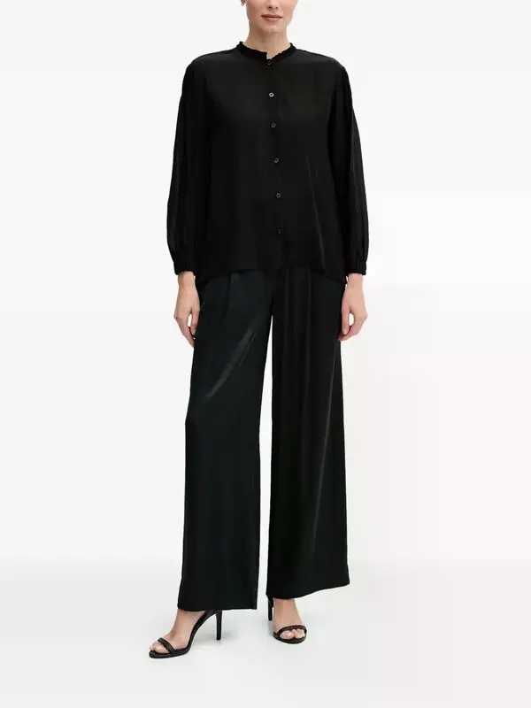 MARC AUREL Ruffled-collar Long-sleeve Shirt