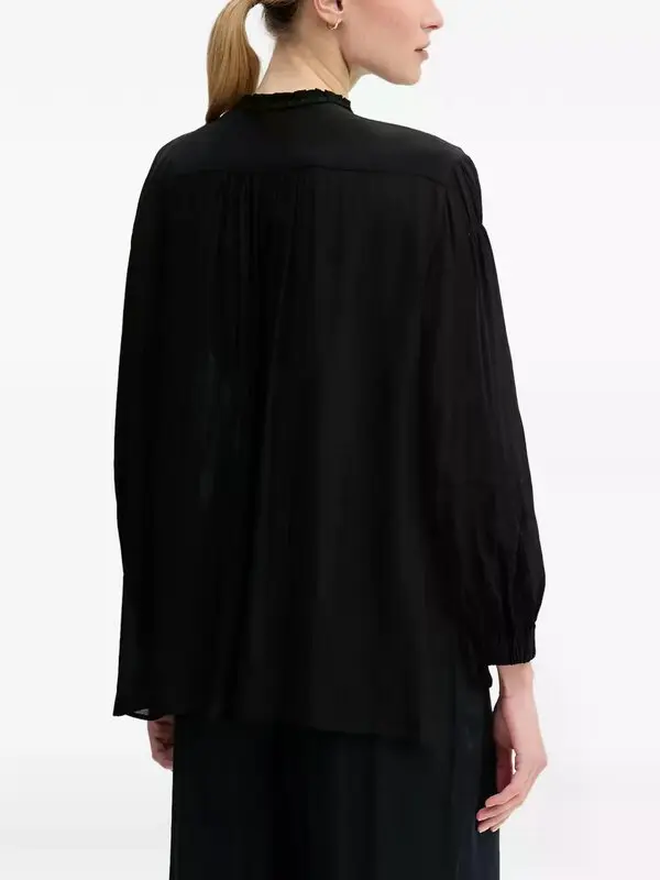 MARC AUREL Ruffled-collar Long-sleeve Shirt