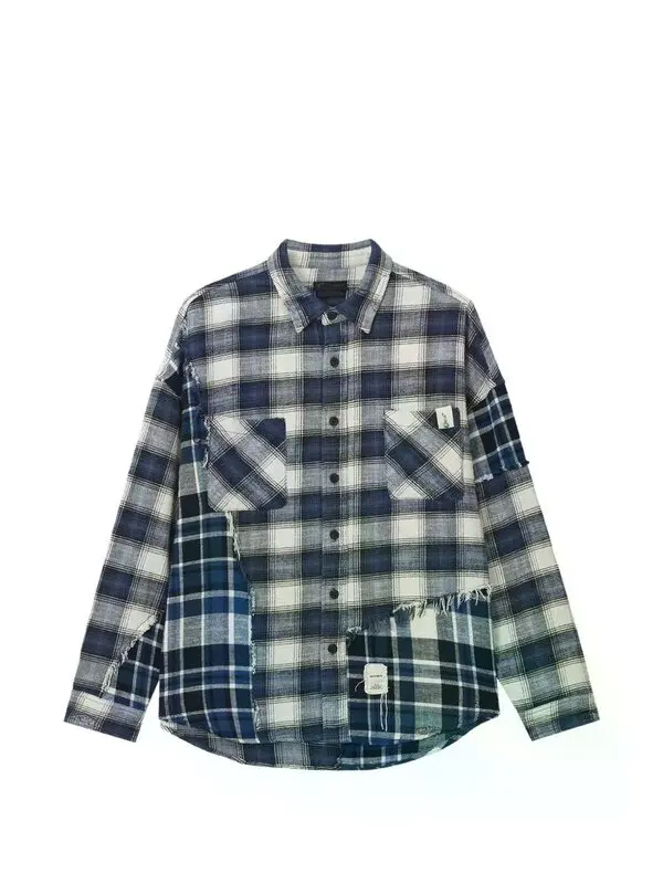 FIVE CM Patchwork Frayed Shirt
