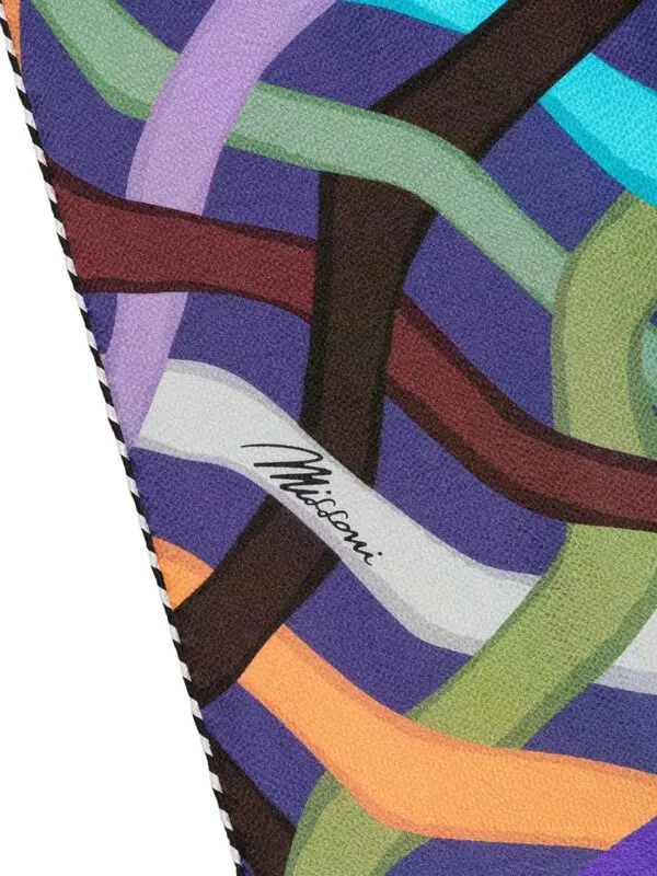 Missoni Abstract-print Scarf - Blue