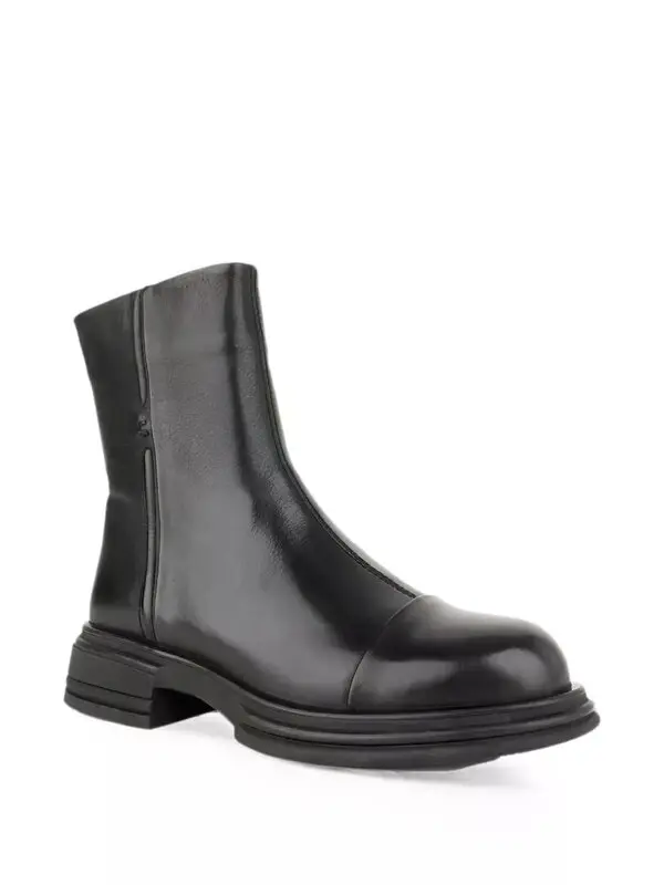 LINDA BAUMANN Seam-detail Panelled Ankle Boots