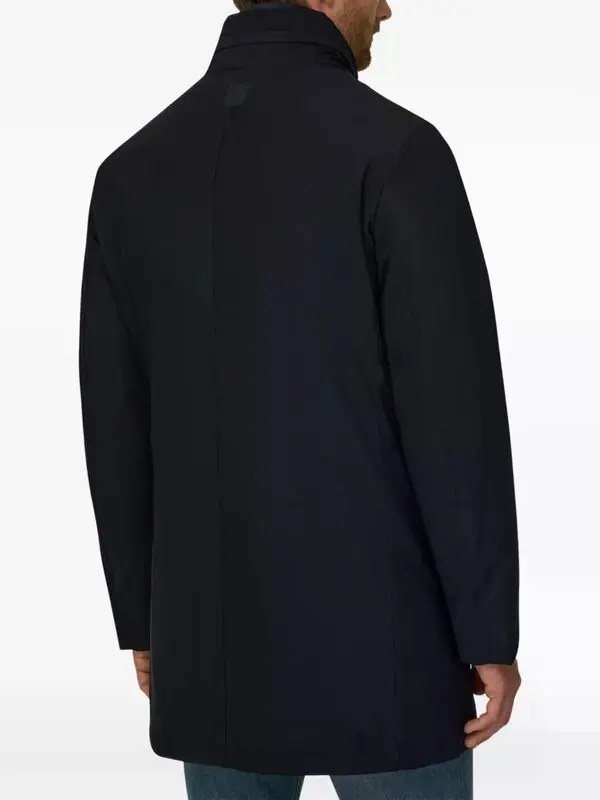 Boggi Milano Car Coat In Padded Technical Fabric