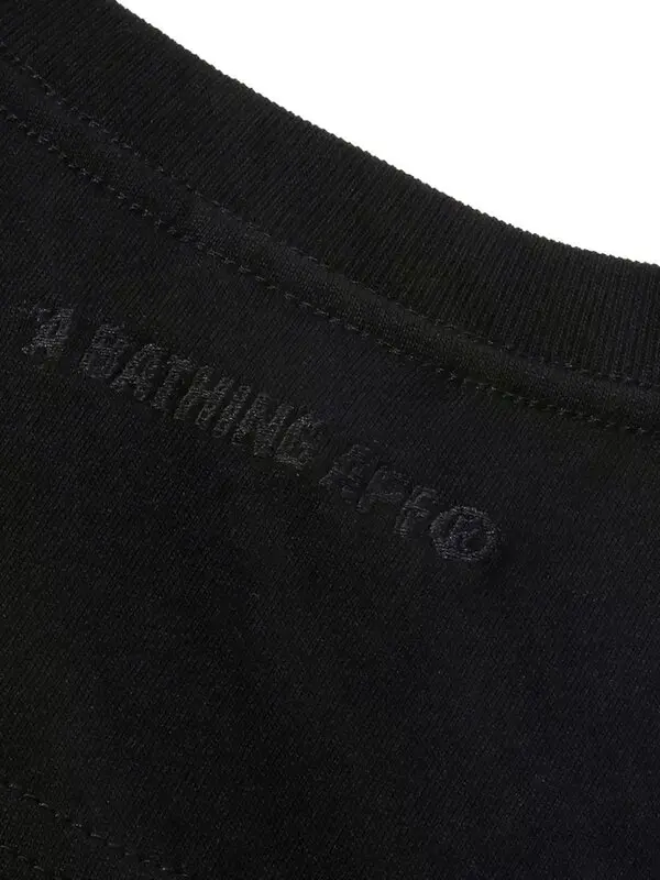 A BATHING APE Ape Head Embroidered T-shirt