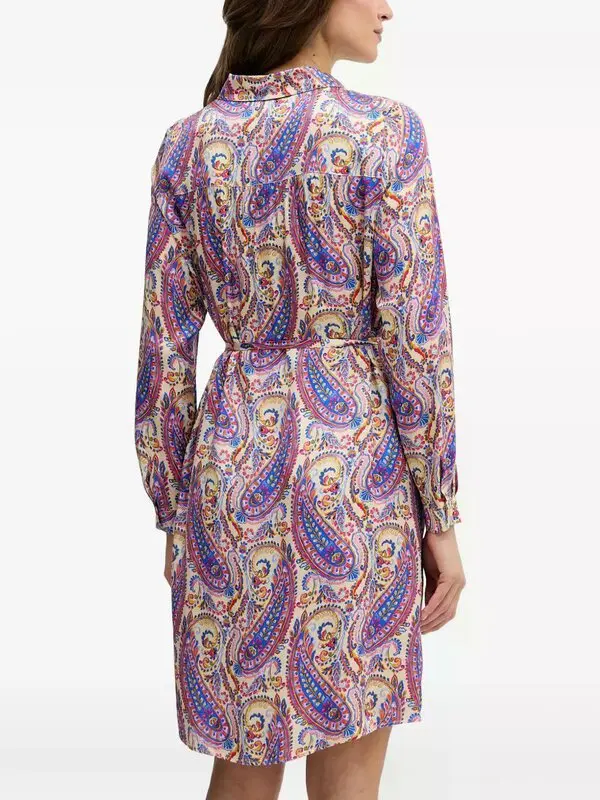 MARC AUREL Paisley-print Belted Mini Dress
