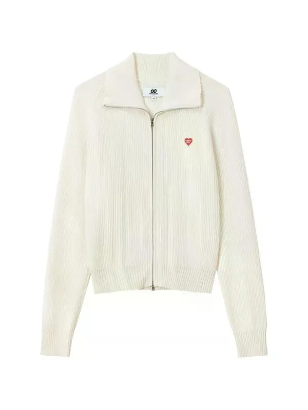 CHOCOOLATE Ribbed Zip-up Cardigan