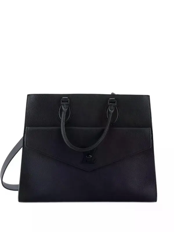 LOUIS VUITTON Lockme Monochrome Leather Mm Tote Bag