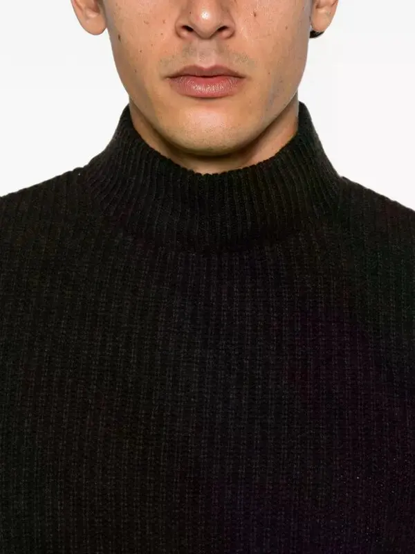 DANIELE FIESOLI Ribbed-knit Mock-neck Sweater