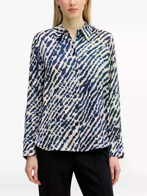 MARC AUREL Abstract-print Long-sleeve Shirt