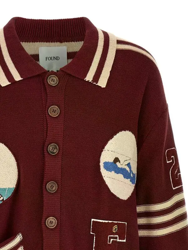 FOUND Fin Varsity Patch Cardigan