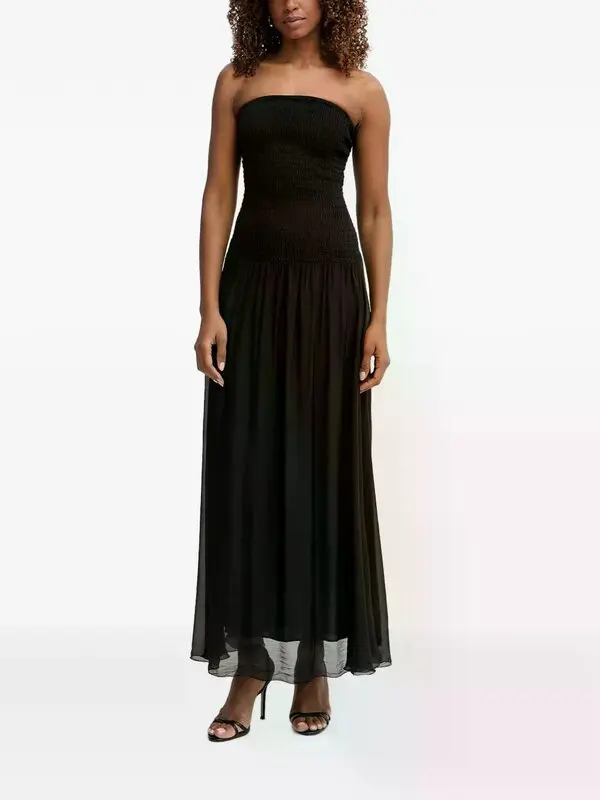 HAVEONE Shirred Strapless Dress