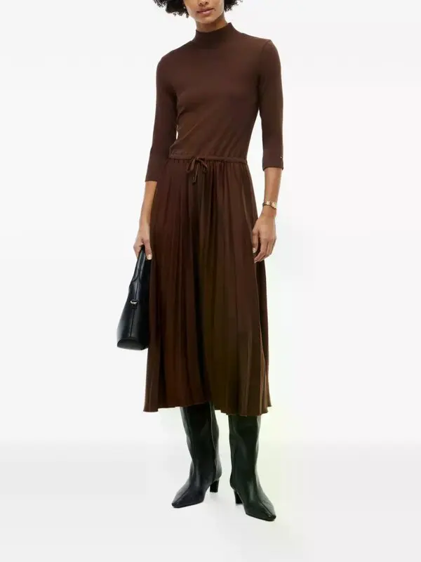 Tommy Hilfiger Pleated Drawstring-waist Midi Dress